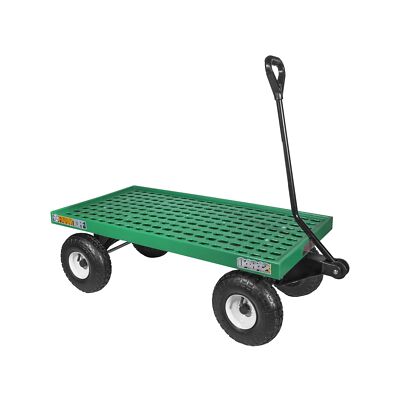 Farm Tuff Durable Plastic Mesh Deck Garden Wagon Utility Cart with ...