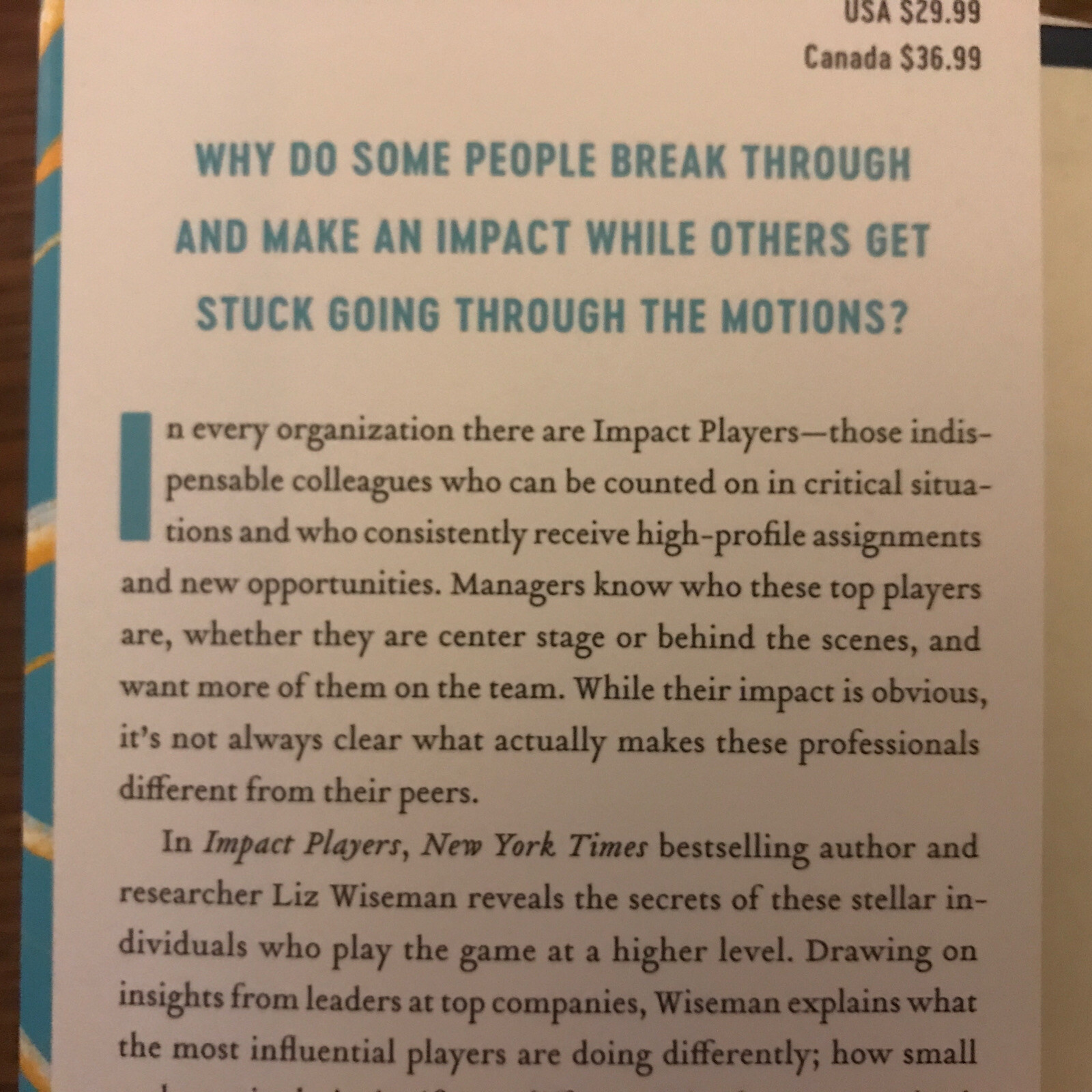 Impact Players: How to Take the Lead, Play Bigger, and Multiply Your ...