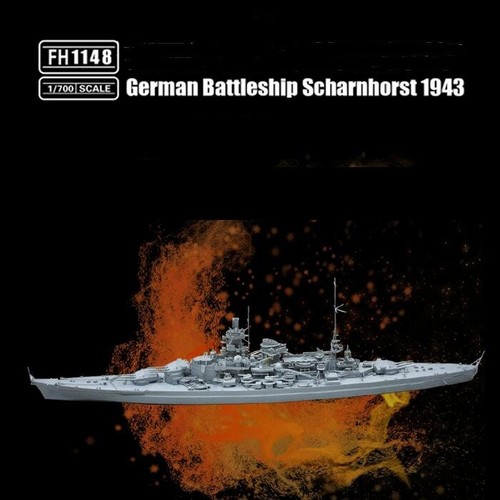 Flyhawk FH1148 1/700 SCALE German Battle ship Scharnhorst 1943 MODEL ...