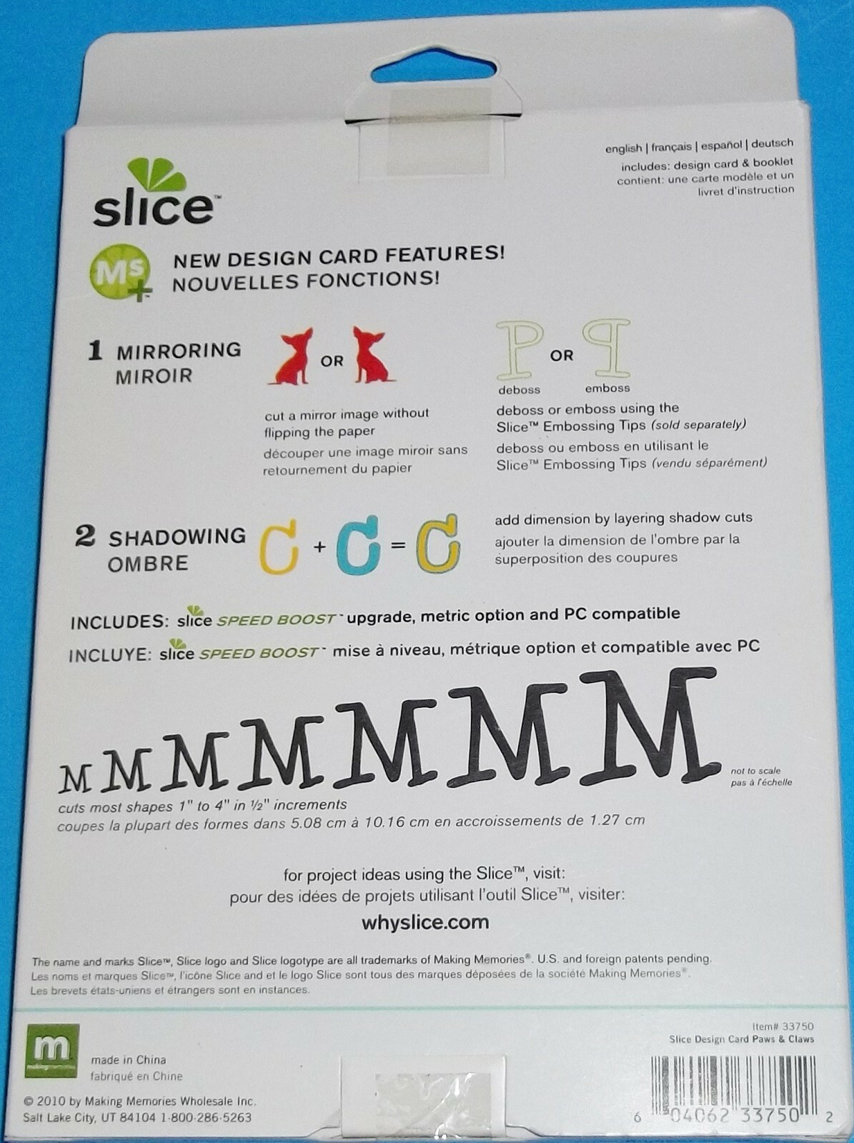 BRAND NEW SLICE DESIGN CARD MAKING MEMORIES PAWS & CLAWS | eBay