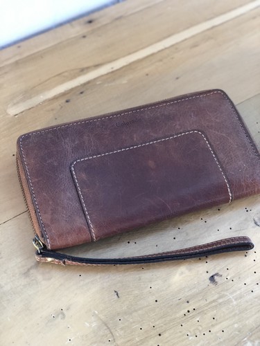 COLORADO Tan Wallet Multi card ZIP AROUND Genuine LEATHER Wallet VGC | eBay