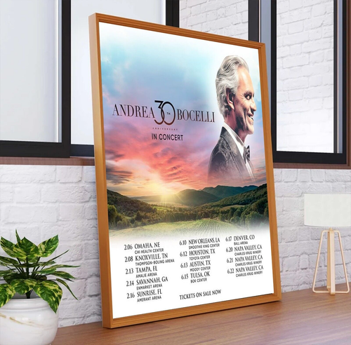 Andrea Bocelli Tour US 2025 Poster | eBay