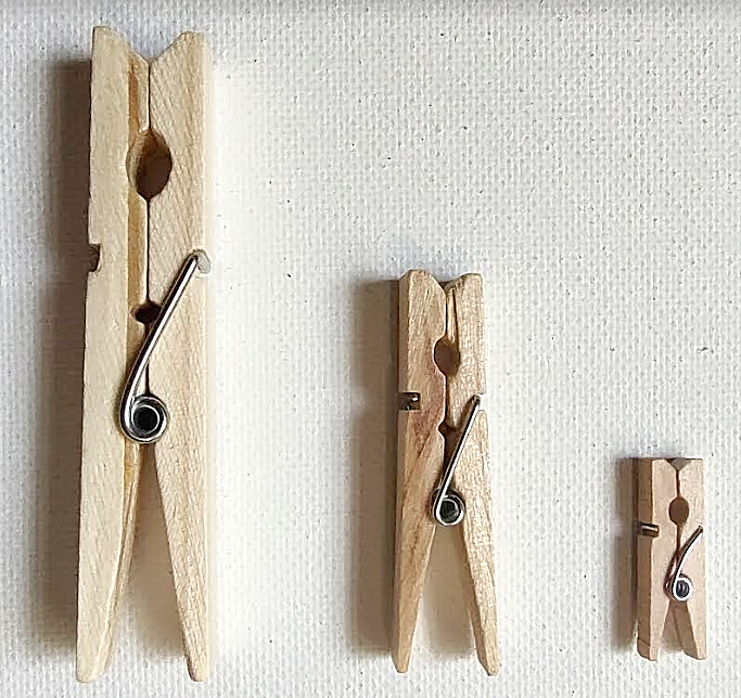 Clothespins ~Metal Spring Loaded ~Wooden Laundry Line ~Choose Size | eBay