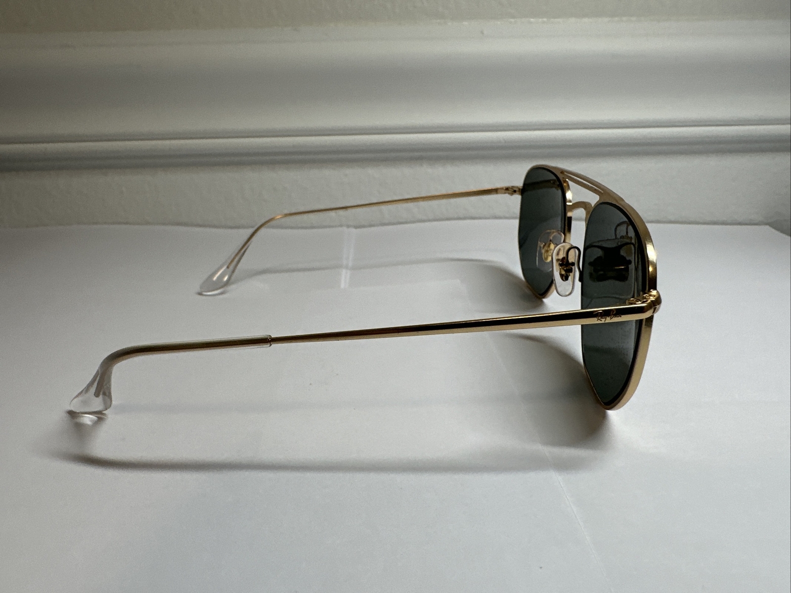 Ray-Ban RB3609 914071 54-20 145mm Gold Square Sunglasses with Green Non ...