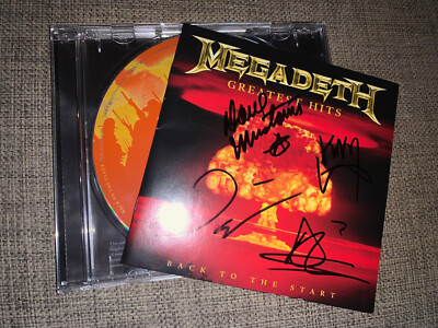 MEGADETH - GREATEST HITS - LIMITED HAND SIGNED AUTOGRAPHED CD DAVE ...