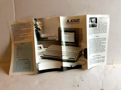 Vintage Atari Computer Brochure 70s 80s Power Without The Price Fold ...