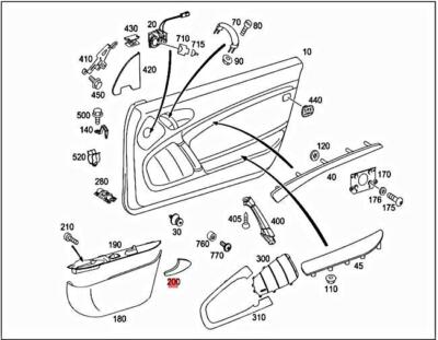 Genuine MERCEDES R199 R230 SL R230 SLR R199 Lever 2307660124 | eBay