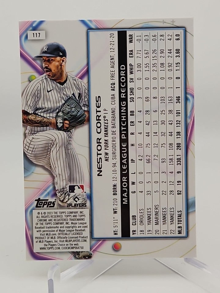 2023 Topps Cosmic Chrome #117 Nestor Cortes NY Yankees Baseball MLB ...