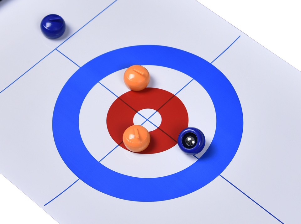 Table Top Curling Game Compact Curling Board Game | eBay