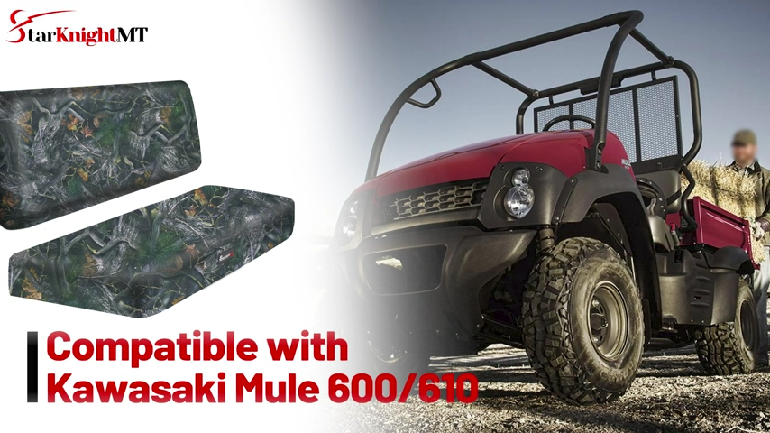 Seat Cover 1680D for Kawasaki Mule 600 610 610 4x4 XC Camo Bench Seat ...