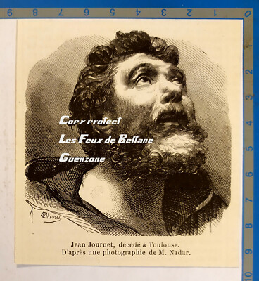 DECES JEAN JOURNET A TOULOUSE gravure 1861 document print | eBay