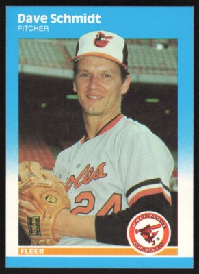 1987 Fleer Update Baseball Card Dave Schmidt #U-107 Baltimore Orioles ...