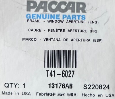T41-6027 GENUINE PACCAR WINDOW FRAME OEM - NEW | eBay