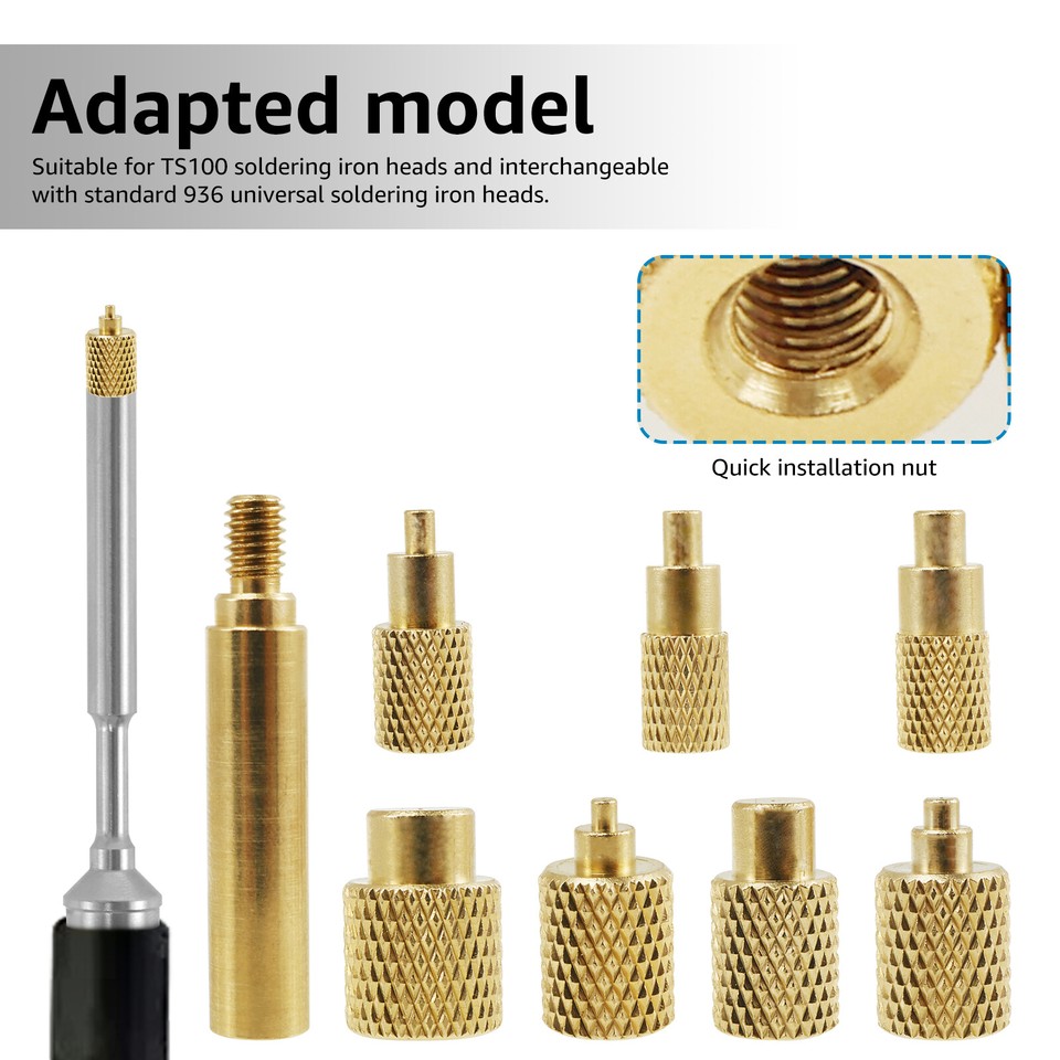 Heat Set Insert Tip Kit TS100 Soldering Iron Tip Set 3D Printer ...