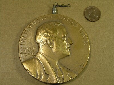 President Franklin D Roosevelt FDR Inaugural Medal, 3 inches huge | eBay