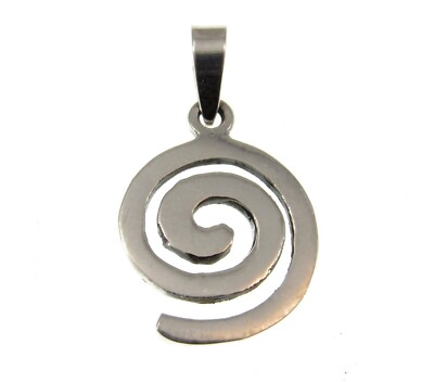 Solid 925 Sterling Silver Celtic Irish Gaelic Swirl/Spiral Knot Charm ...