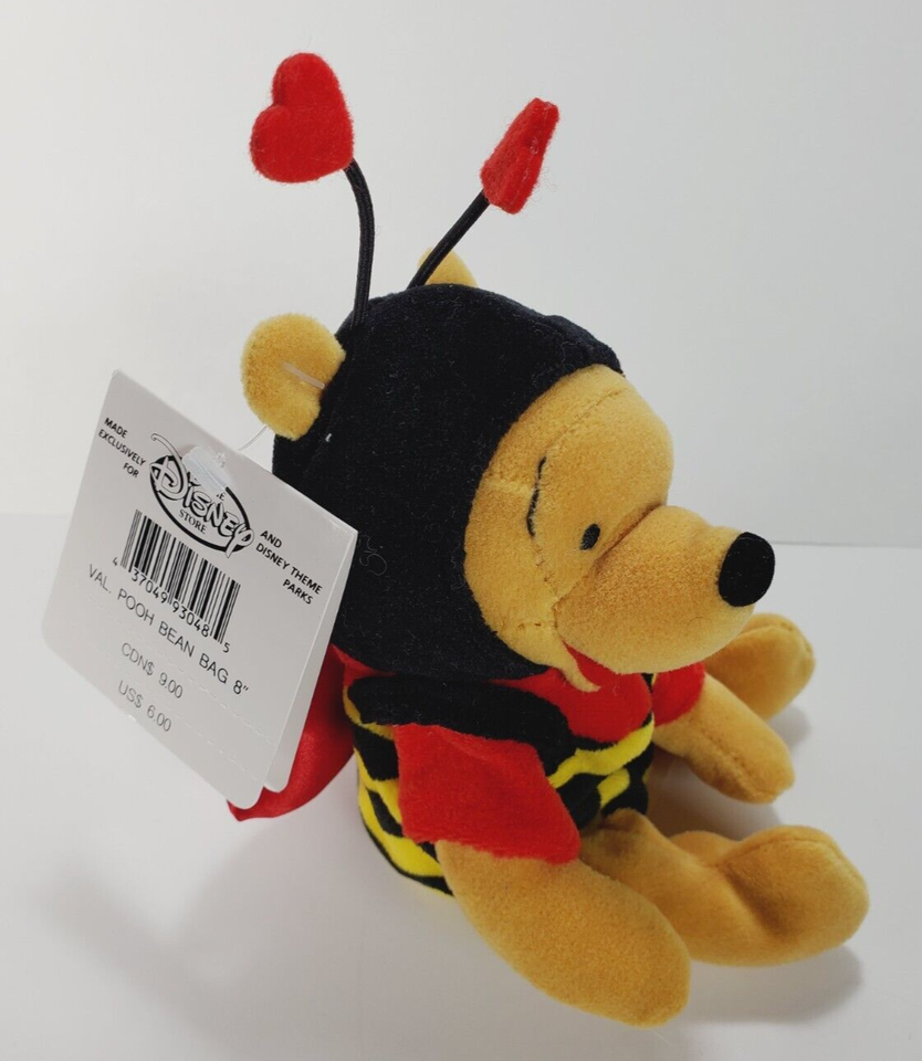 NEW Disney Winnie The Pooh VAL POOH BEAN BAG 8" LOVE BEE Plush Stuffed ...