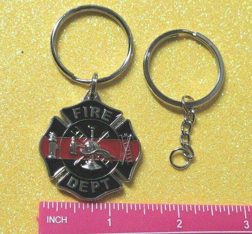 FIRE DEPARTMENT red line - keychain , key chain GIFT BOXED | eBay