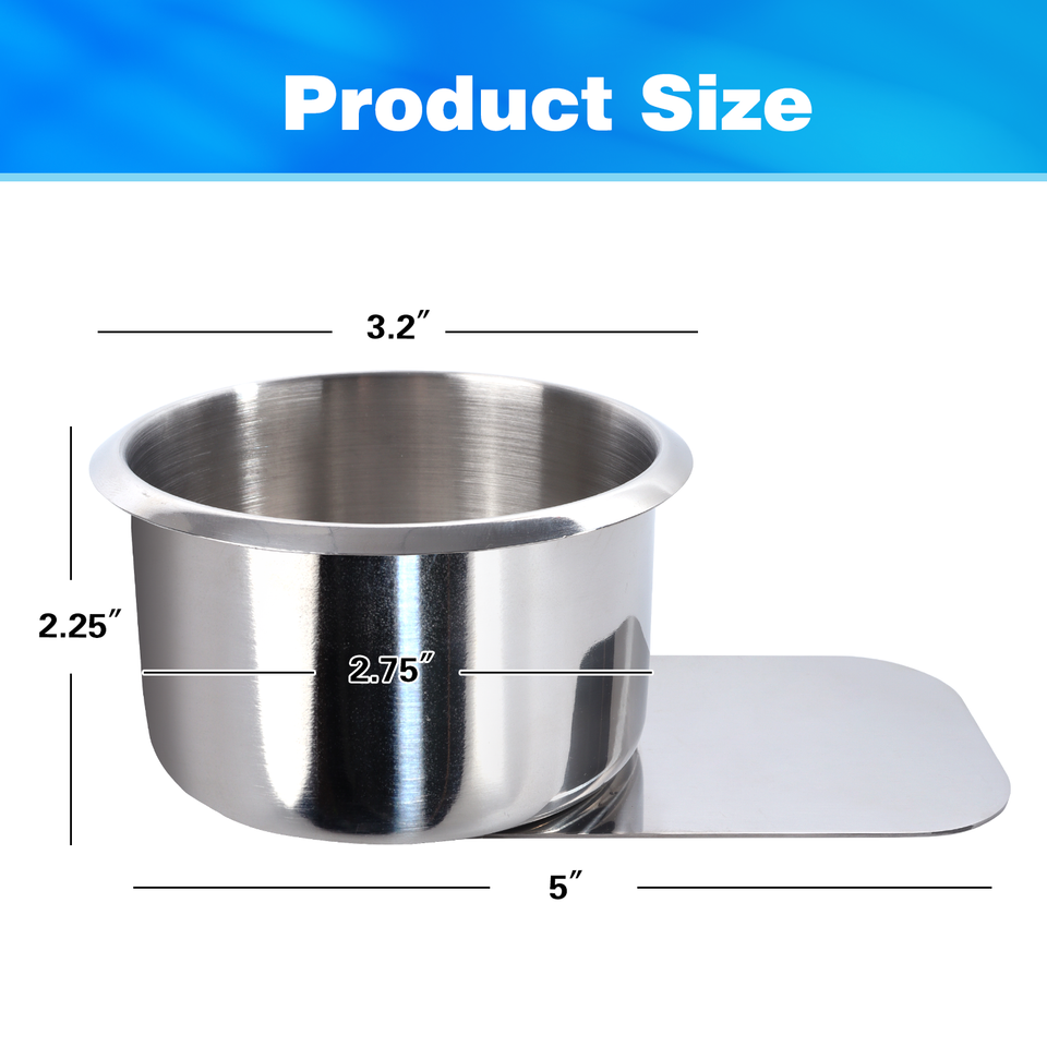 10-Pack SMALL Steel Slide Under Cup Drink Holder for Poker Table/Boat ...