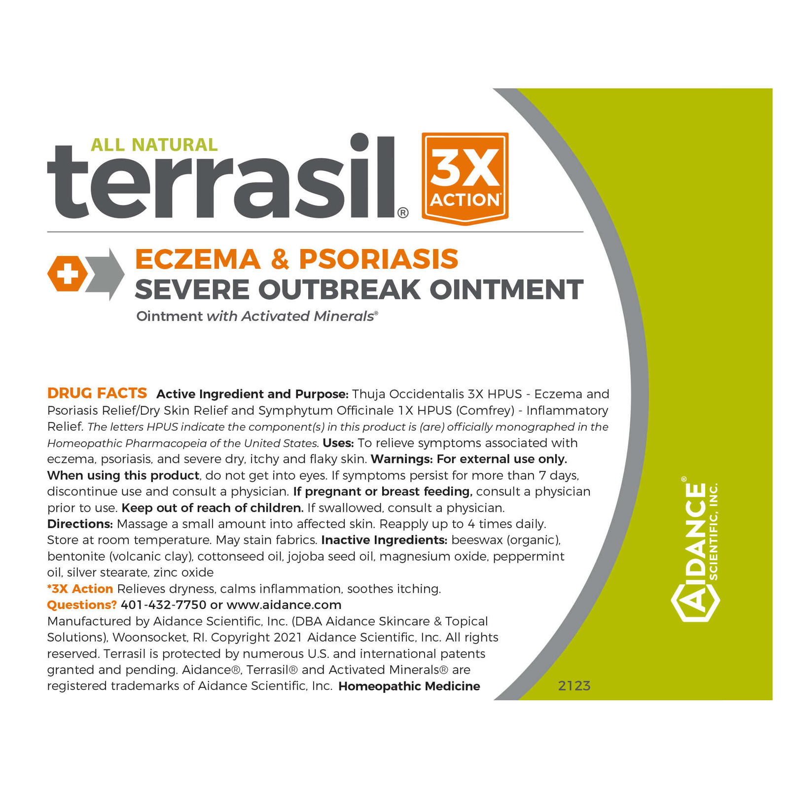 Eczema & Psoriasis Ointment by Terrasil – Natural Formula Repairs Skin ...