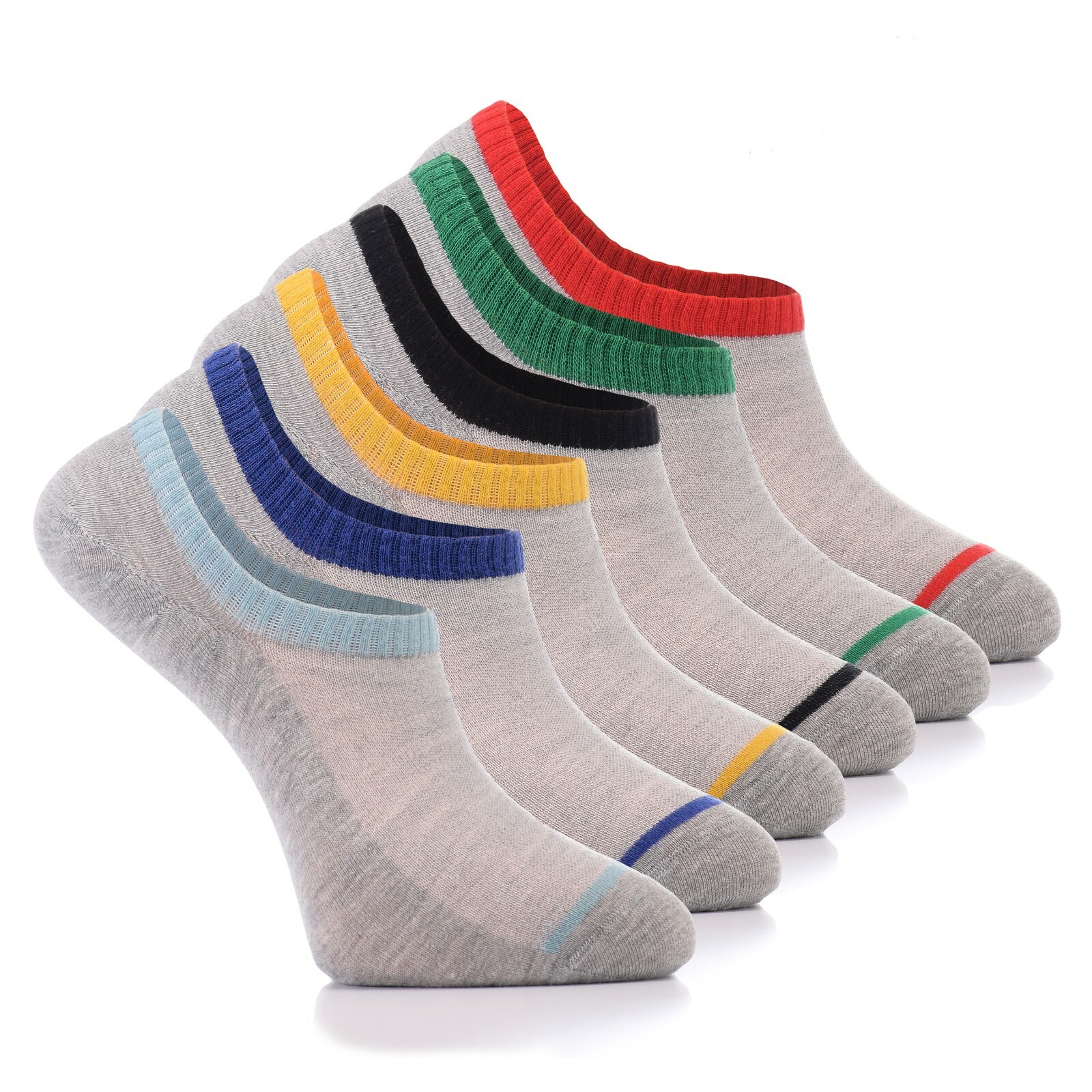 Men Invisible No-Show Cotton Casual Sneaker Socks, 6 Pair, by Hugh ...