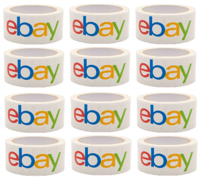 12 PACK ROLLS 2" x 75 yards Classic Official eBay Shipping Packaging ...
