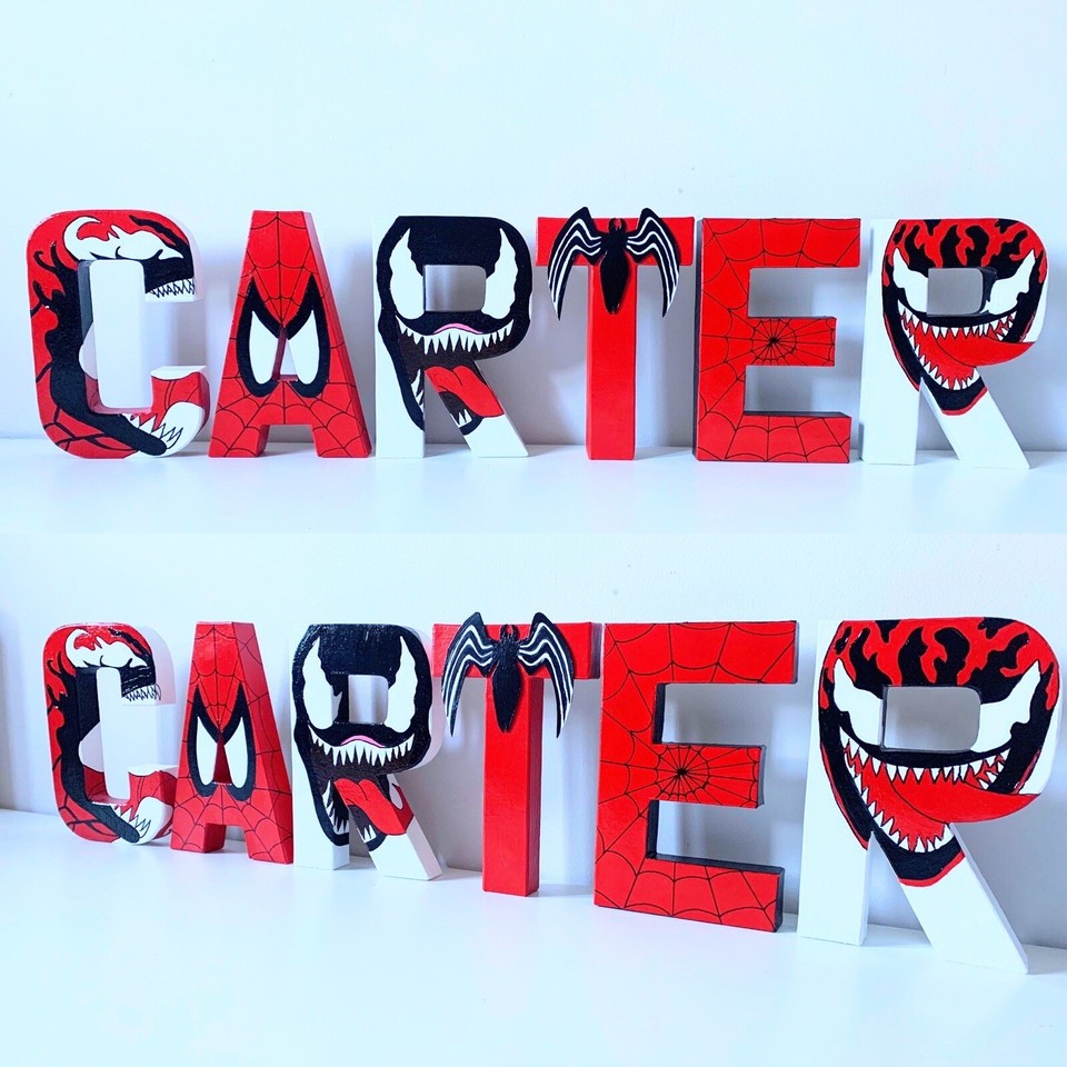 Spiderman letters names. Childrens Marvel Superhero Avengers Spider-Man ...