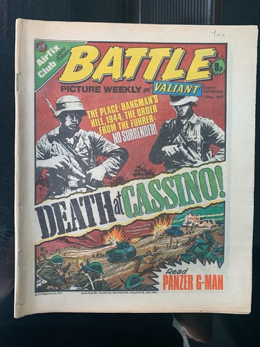 Battle Picture Weekly 17 May 1977 - Panzer G-Man Death at Cassino - IPC ...