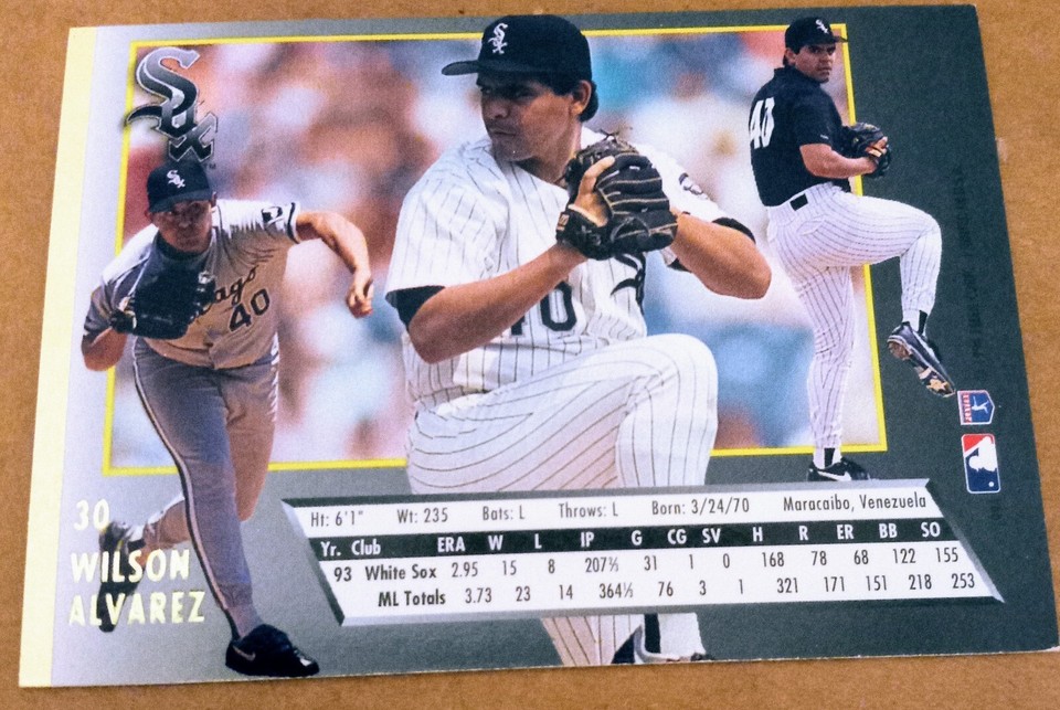 1994 Fleer Ultra WILSON ALVAREZ Baseball Card #30. Chicago White Sox ...