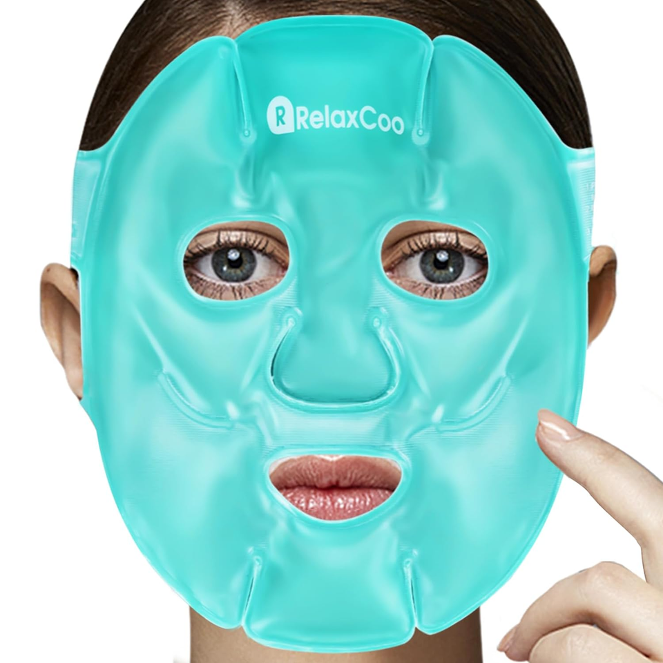 Cold Face Eye Mask Ice Pack Reduce Face Puff,Dark Circles,Gel Hot Cold ...