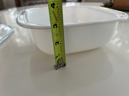 Corning Ware Simply Lite White 1.5 Quart Baking Dish Casserole W/Pyrex ...