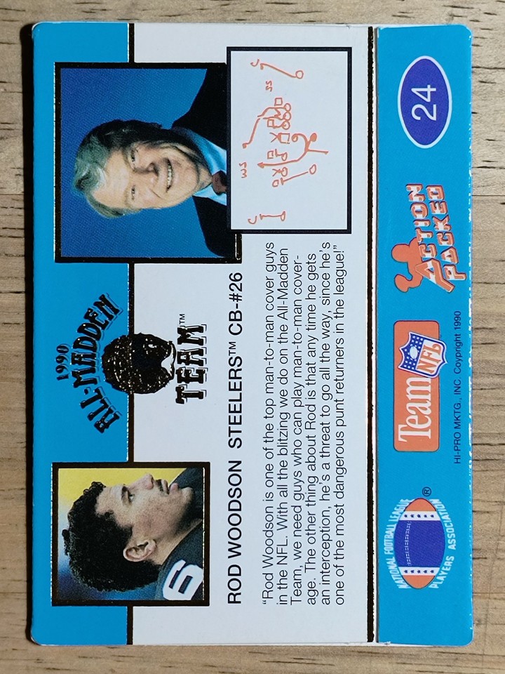 1990 Action Packed All-Madden #24 Rod Woodson | eBay