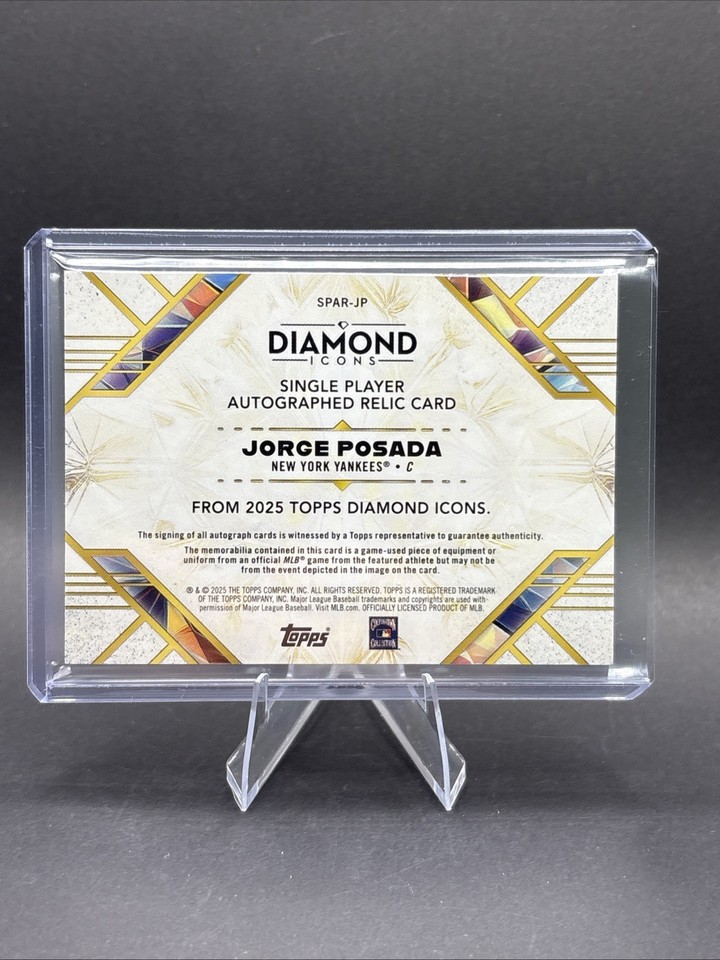 2025 Topps Diamond Icons Jorge Posada /10 Auto New York Yankees | eBay