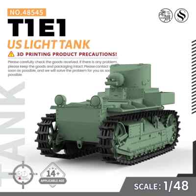 SSMODEL 48545 1/48 25mm Military Model Kit US T1E1 Light Tank | eBay