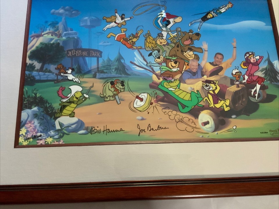 Forty Years Of Hanna Barbera Cartoons 1997 Signed Hanna And Barbera, WB ...