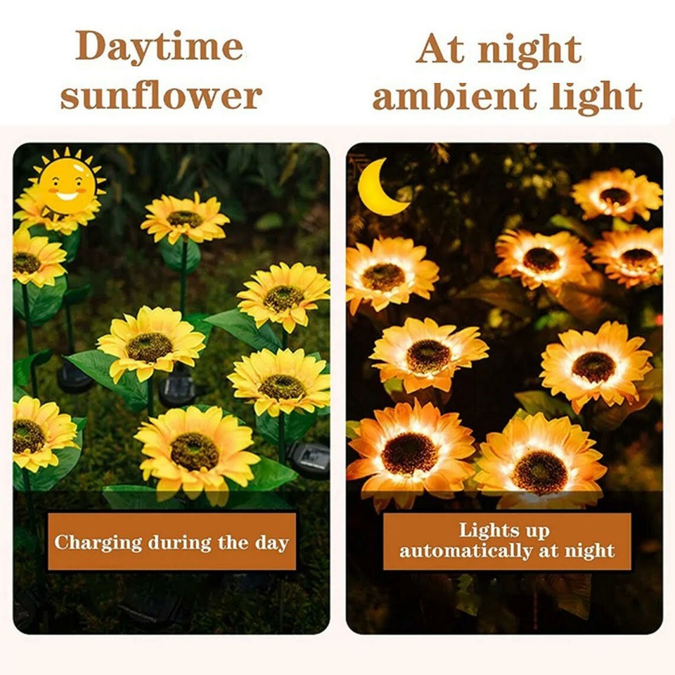 LED Solar Branch Flower Bloom Tree Stake Lights Outdoor Garden Patio ...