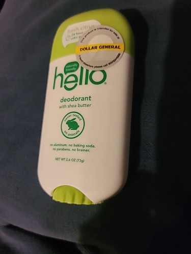 Hello Fresh Citrus Deodorant 24 Hour Protection 2.6 oz with Shea Butter ...