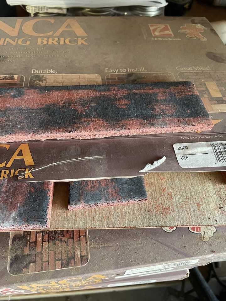 Z-Brick Inca Facing Brick 20 Bricks Covers Over 4 Sq Ft Sealed Box Red ...
