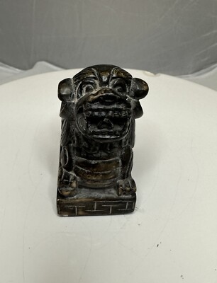 VINTAGE CHINESE CARVED STONE STAMPER FOO DOG LION SCULPTURE FIGURE | eBay