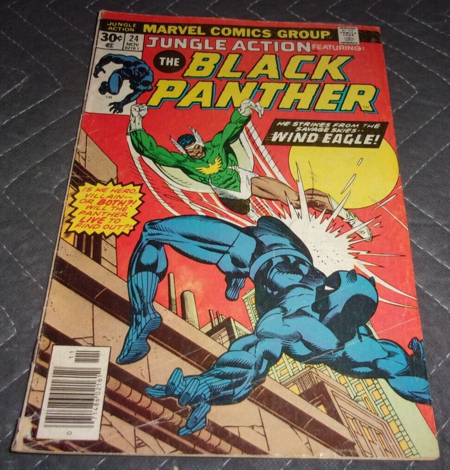 1976 Jungle Action #24 The Black Panther / Wind Eagle ~ Stan Lee ...