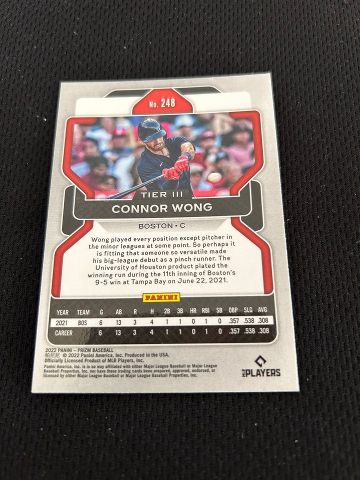 CONNOR WONG ROOKIE PANINI PRIZM 2022 RC BASEBALL CARD | eBay
