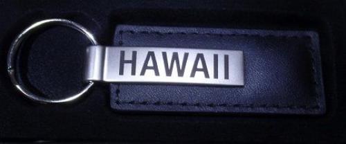 TEN (10) Stylish HAWAII Black Leather keychains with boxes ***OVERSTOCK ...