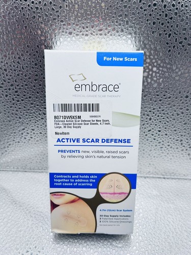 Embrace Active Scar Defense for New Scars, Silicone Scar Sheets, 4.7 ...