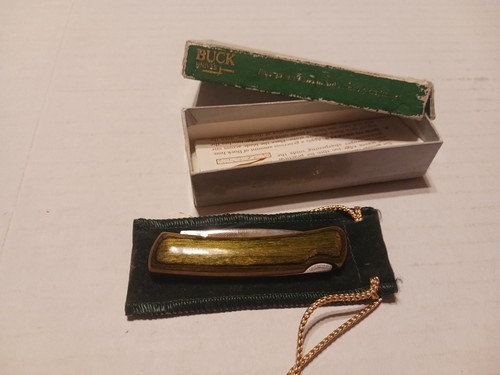 RARE Vintage 1985 USA BUCK Model 527-GR Green The Treasury Lockback ...