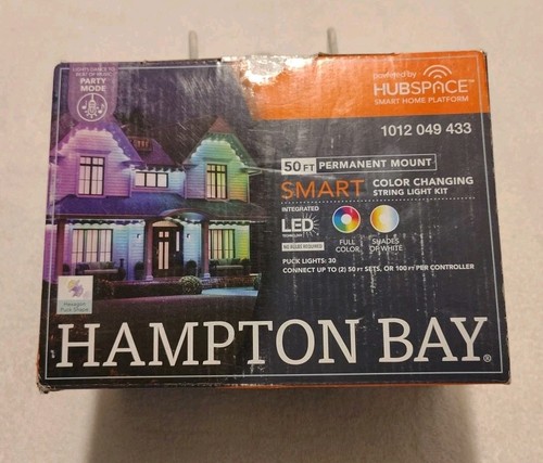 Hampton Bay 50ft LED Smart Color Changing String Light Kit ~ NEW ...