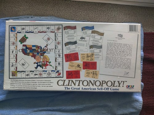 FACTORY SEALED Opoly Clintonopoly Board Game "The Great American Sell ...
