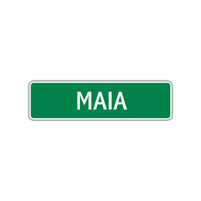 Maia Girls Name Letter Printed Label Wall Art Decor Novelty Aluminum ...