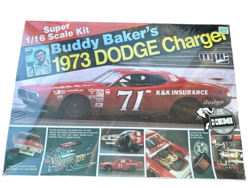 🔥🔥 MPC Buddy Baker 1973 Dodge Charger Plastic Kit BIG 1:16 Scale # ...
