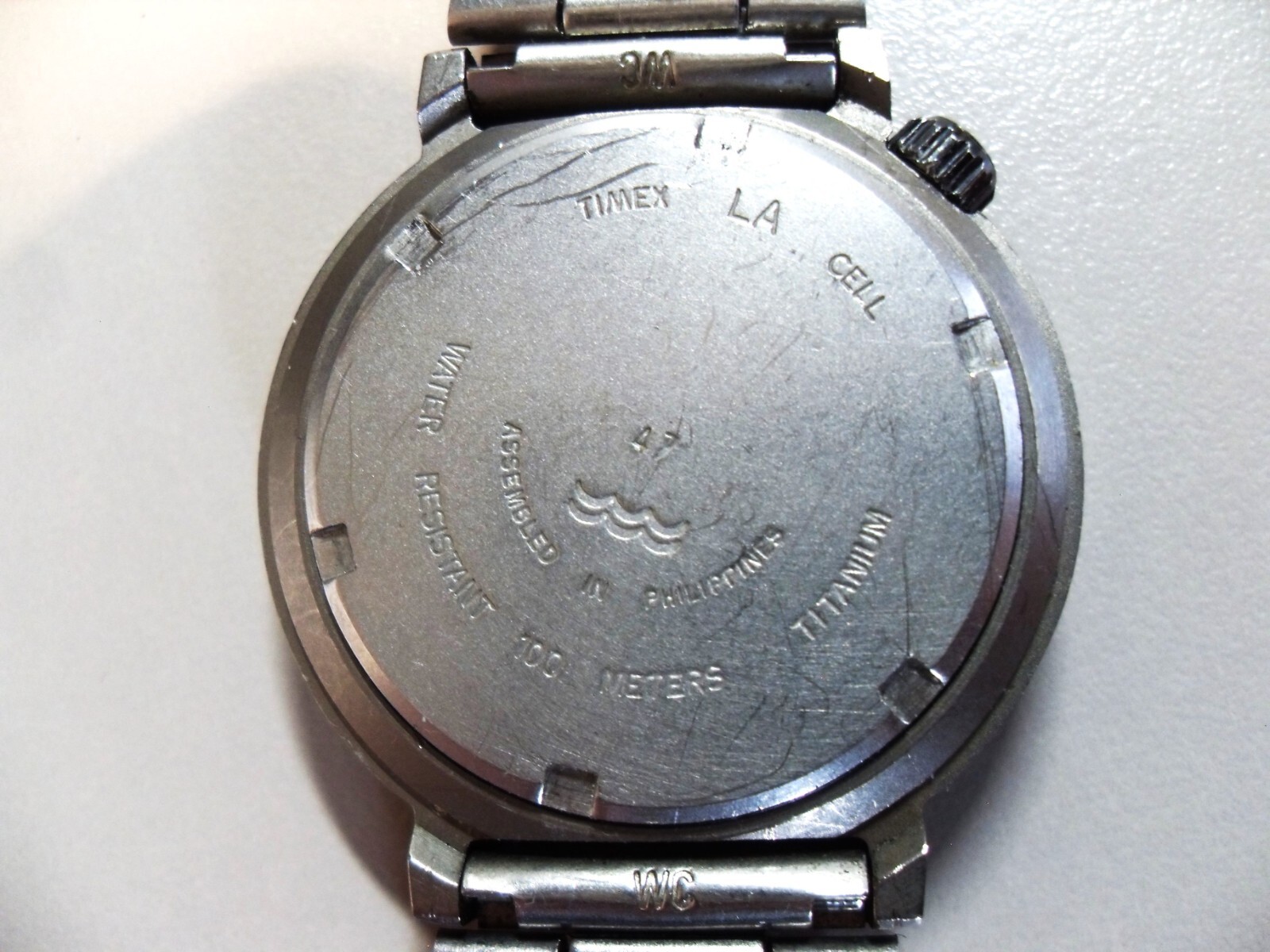 TIMEX TITANIUM 47 LA CELL PRE-OWNED RARE EXCELLENT DIAL QUARTZ MEN'S ...