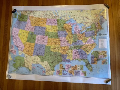 Color print 38x50 United Stated Map American Map Corporation | eBay